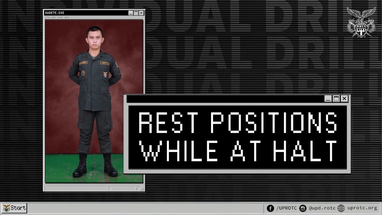 UP ROTC - Pahinga Habang Nakahinto | Individual Drill - YouTube