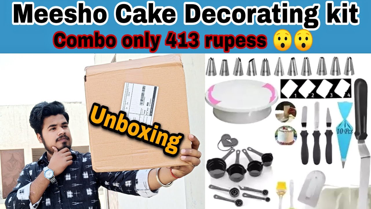 Meesho Cake Decorating Kit Combo Only 413 Rupees 😯😯 | Cake Decorating ...