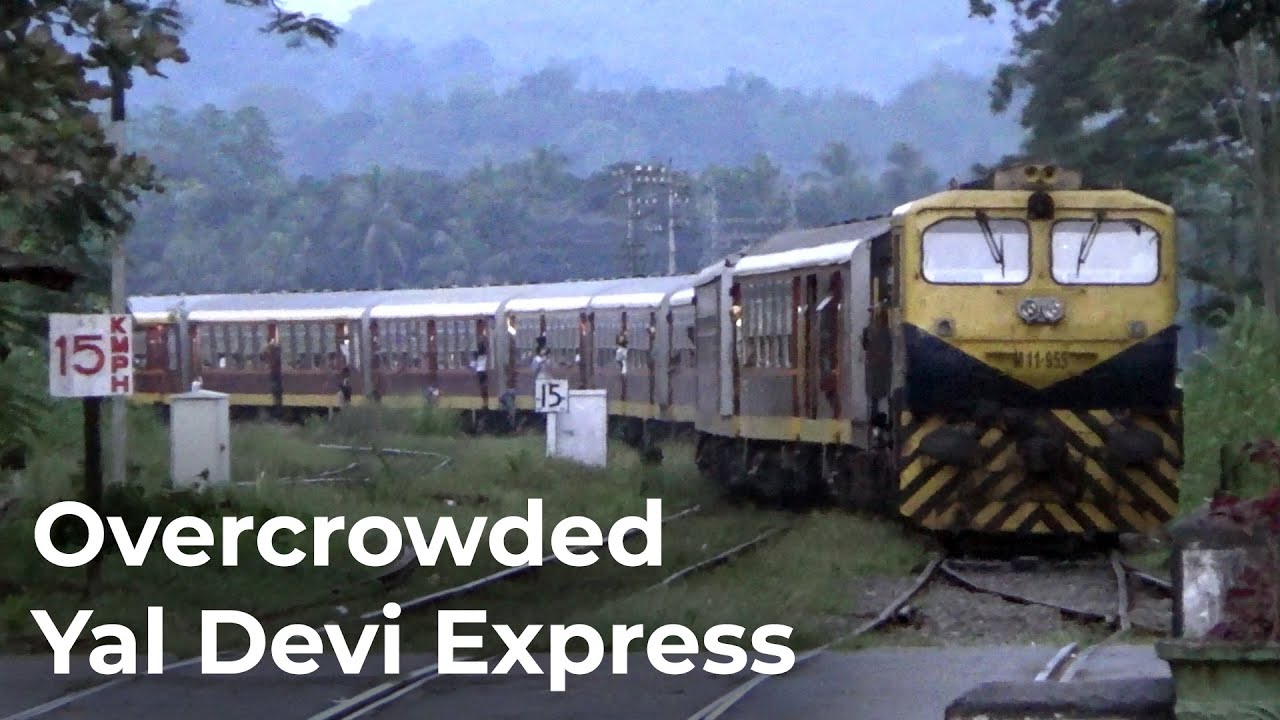 Overcrowded Yal Devi Express Train Arriving at Polgahawela Railway ...