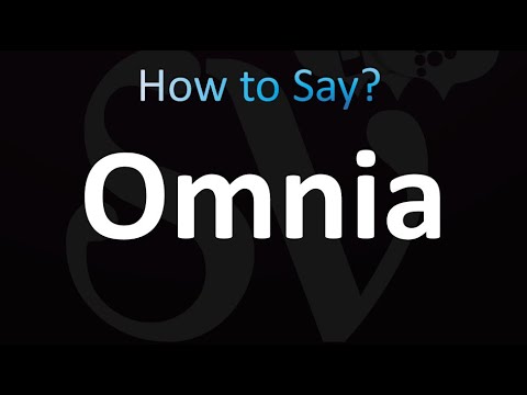 How to Pronounce Omnia - YouTube