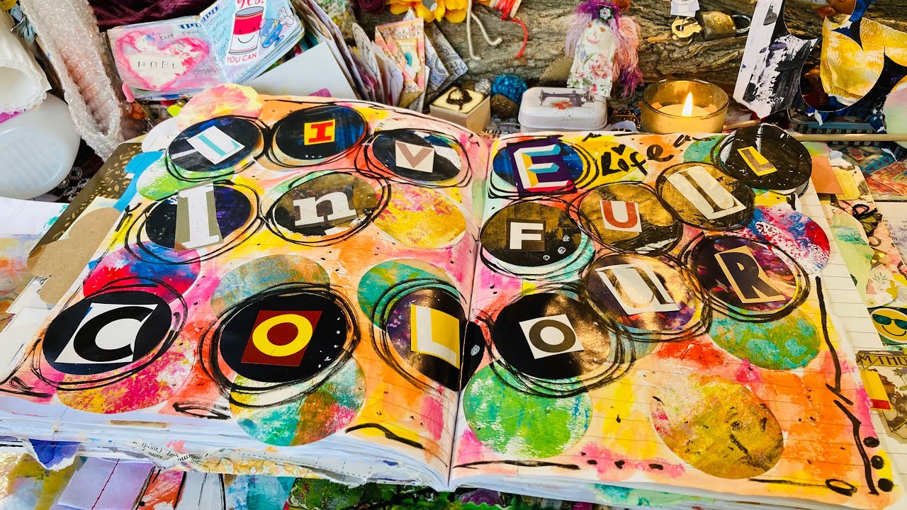 mixedmedia collage celebrate colour inspired by Alicia ‘ live life in ...