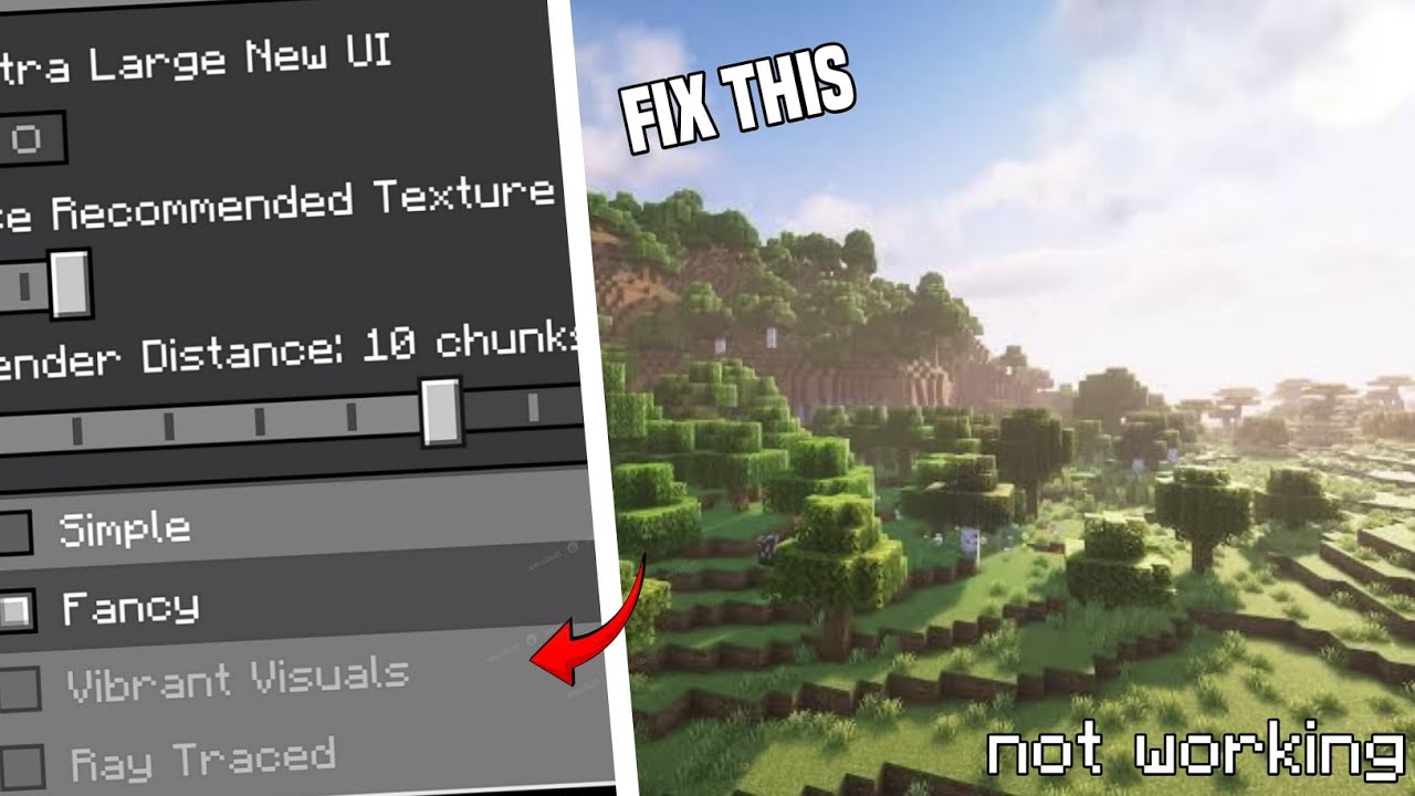 🤩 Vibrent visuals not working problem fix 100 % || Mcpe Vibrant visuals ...