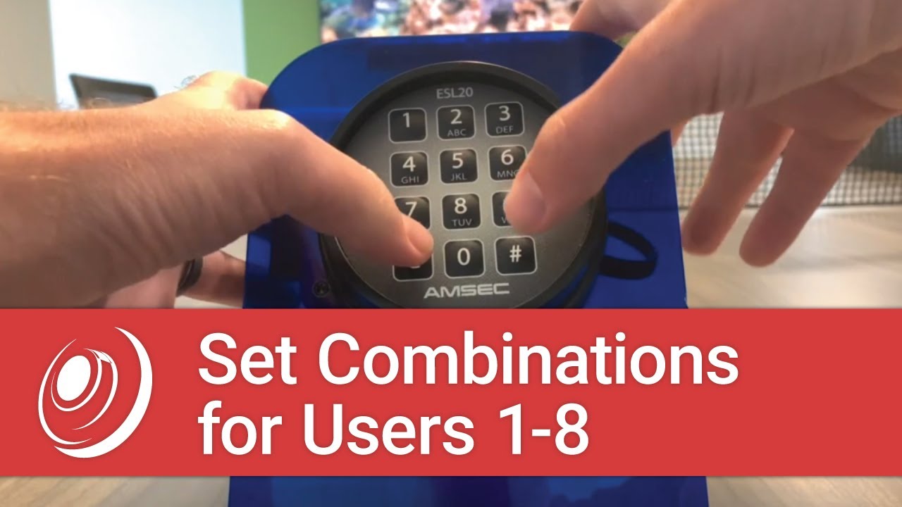 Set Combinations for Users 1-8 on a AMSEC ESL20XL Digital Lock - YouTube