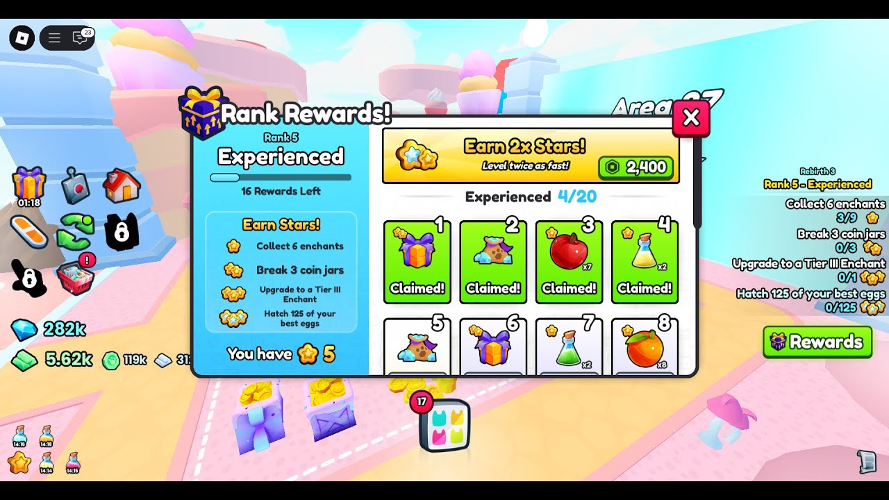 Unlocked Rank 5! in Roblox : Pet Simulator 99! 🍀 - YouTube
