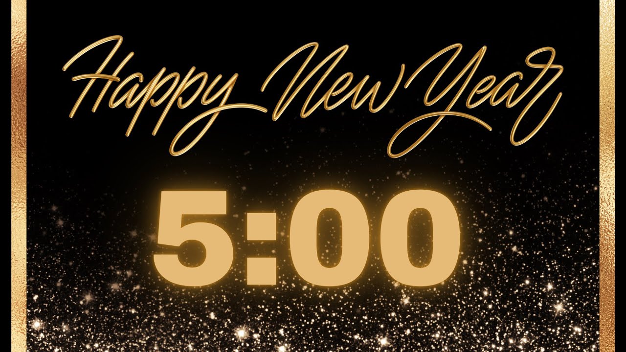 New Year Themed 5 Minute Countdown Timer - YouTube