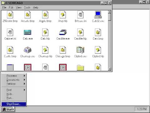 Microsoft Windows Chicago Build 81 (January 1994) Startup, Logon ...