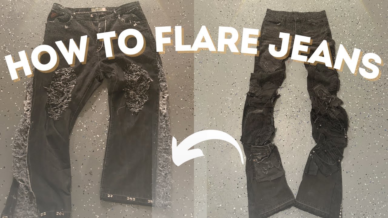 sewing is easy - how to flare jeans! - YouTube