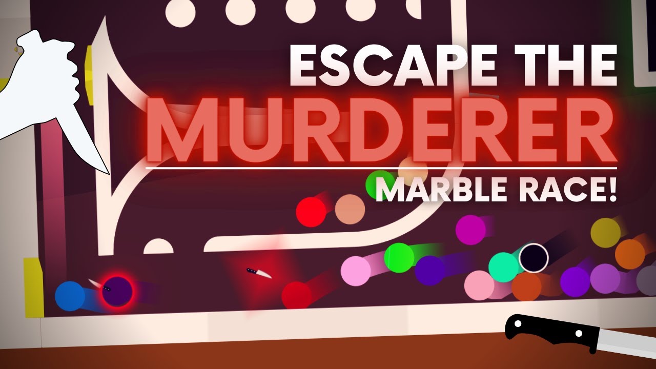Escape from the Murderer - Survival Algodoo Marble Race - YouTube