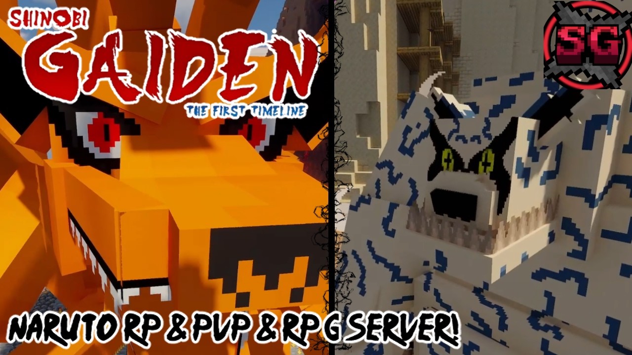 MINECRAFT NARUTO SERVER SHINOBI GAIDEN RELEASE!!!! Rp/PvP and More ...
