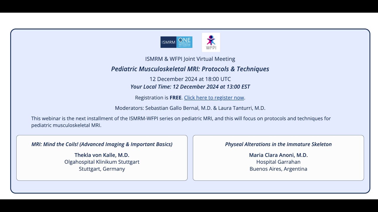 Pediatric Musculoskeletal MRI: Protocols and Techniques - YouTube