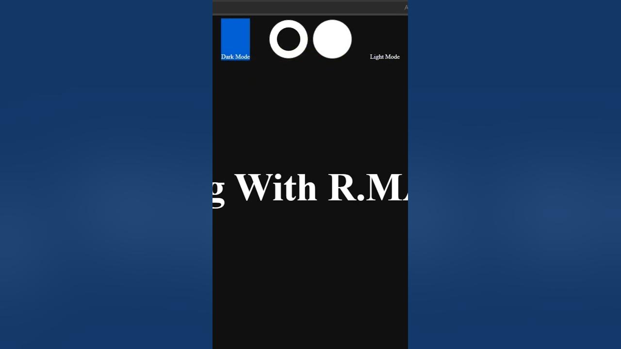 Dark Mode Using Javascript Html Css Frontenddeveloper Webdevelopment Javascript Youtube