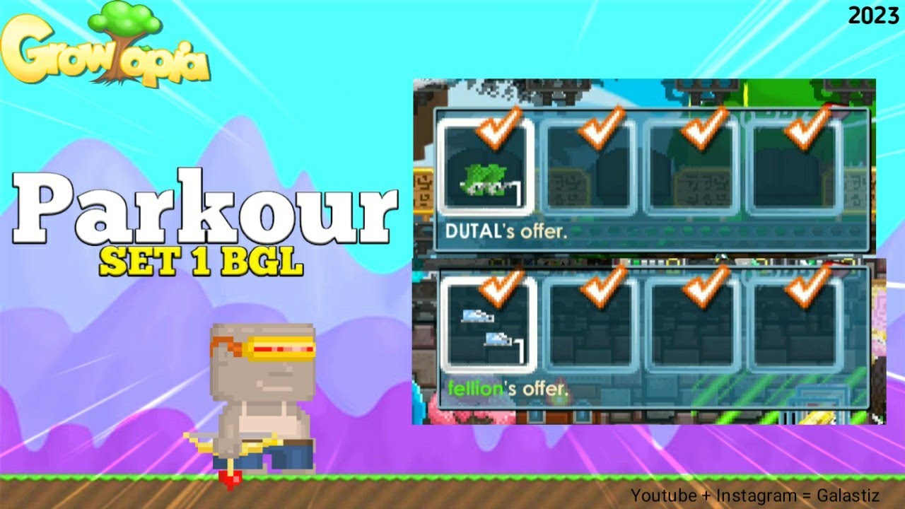 GROWTOPIA 1 BGL CLOTHES / SETS FOR PLAYING PARKOUR - YouTube