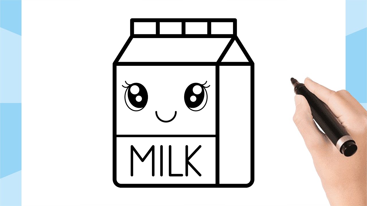 HOW TO DRAW A CUTE MILK, EASY STEP BY STEP - YouTube