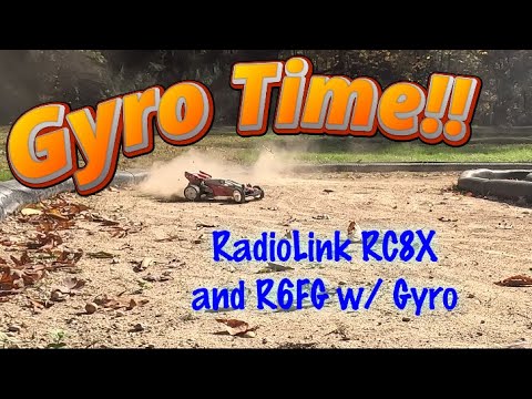 RadioLink R8X with R6FG gyro RX - first run with a gyro - YouTube