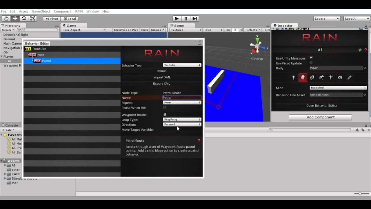 Unity Rain Indie Using Waypoints Youtube 4540