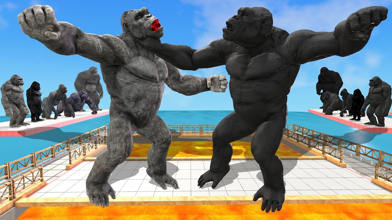 Arbs Mutant Primates Kong vs Shadow Itself on Small Lava Bridge Animal ...