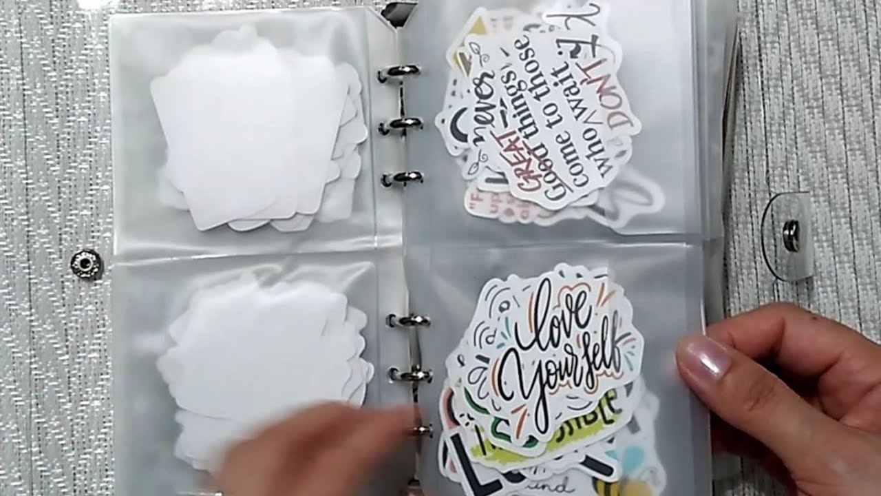 portable sticker/die cut storage - YouTube