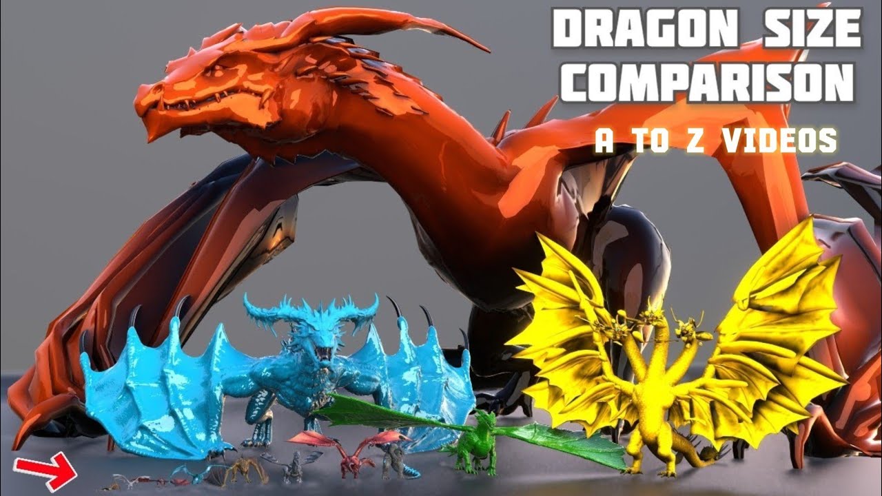 Biggest Dragon size comparison House of the dragon Comparison Animation ...
