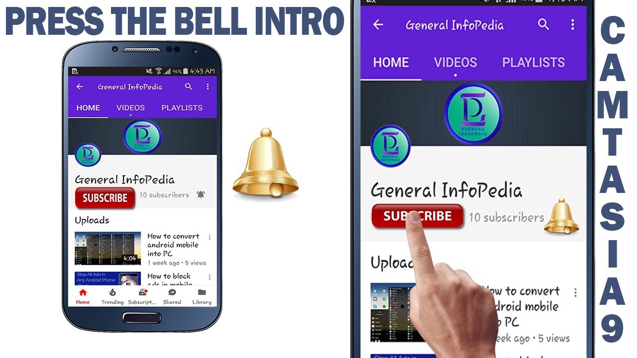 How to create press the bell icon intro |How to make subscriber bell ...