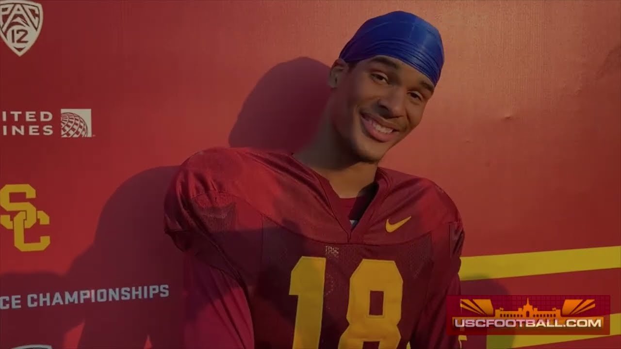 USC LB Eric Gentry from Wednesday practice of Stanford week - YouTube