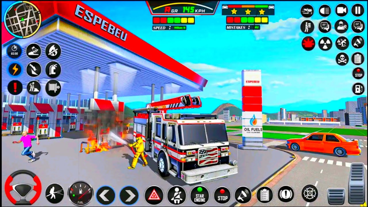 Real Fire Truck Driving Simulator 2023 । City Rescue Fire Truck Games ...