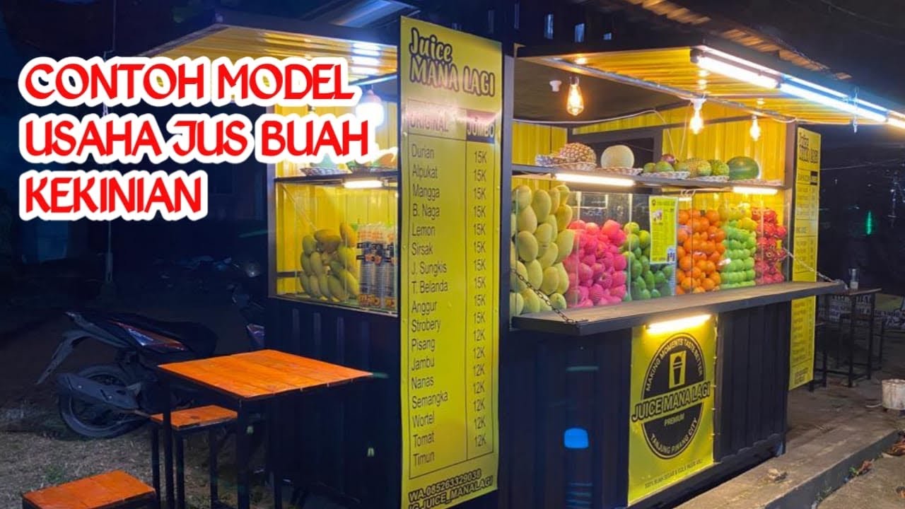 IDE JUALAN JUS BUAH | MODEL ROMBONG NYA KEKINIAN KEREN BANGET - YouTube