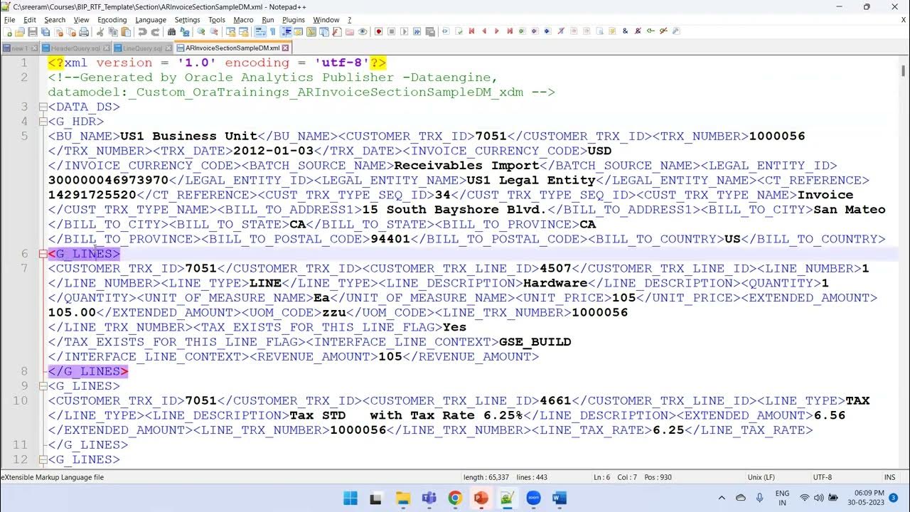How To Split Data Using Section - Oracle Fusion BI - SaaS - YouTube
