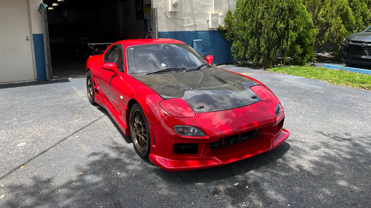 1992 Mazda RX7 Twin Turbo FD3S Single Turbo - YouTube