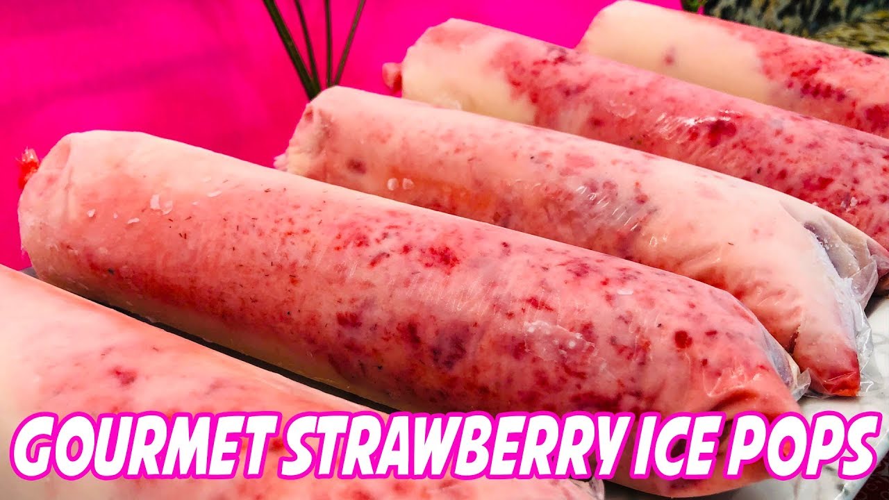 Gourmet Strawberry Ice Pops - YouTube