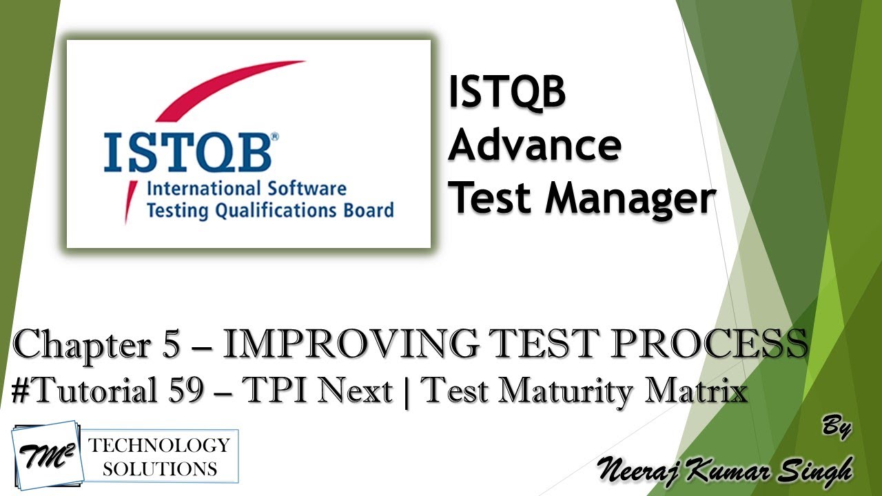 ISTQB Test Manager | 5.5 TPI Next | Test Maturity Matrix | ISTQB ...
