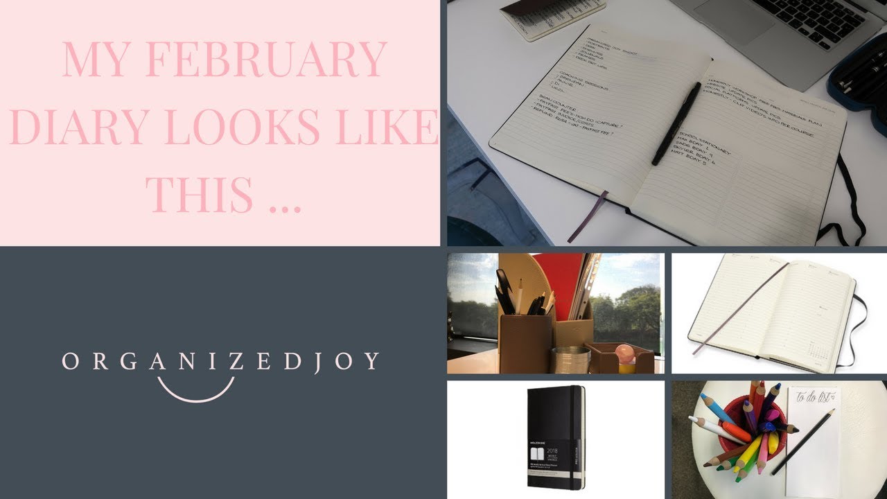 MY FEBRUARY DIARY LOOKS LIKE THIS ... | Organized Joy - YouTube