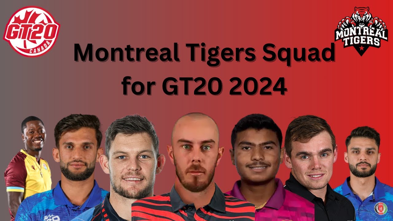 Montreal Tigers Squad Announcement for 2024 Global T20 Canada | Full ...