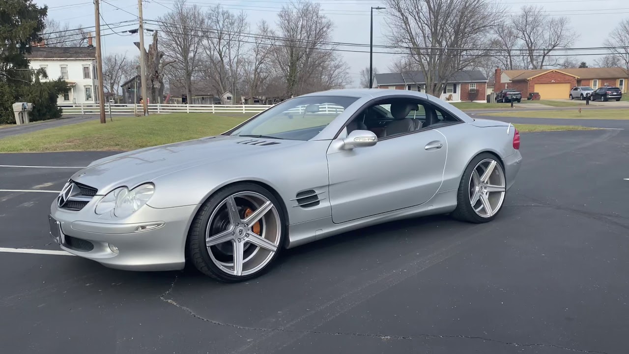 Mercedes-Benz SL500 20x10.5 MB Design Fondmetal Wheels on Silvers ...