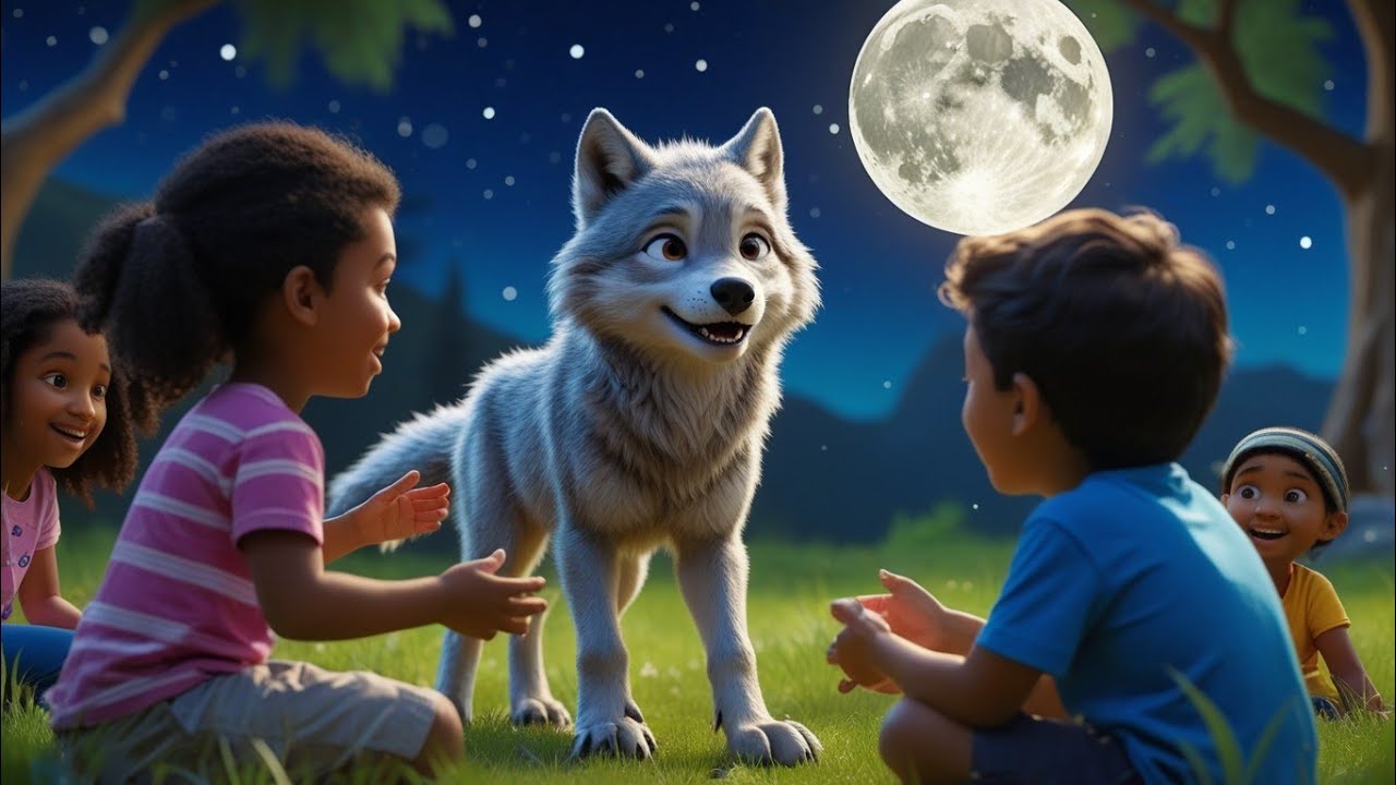 Wolf’s Howl at the Moon | wolf song for kids wolf song for toddlers # ...