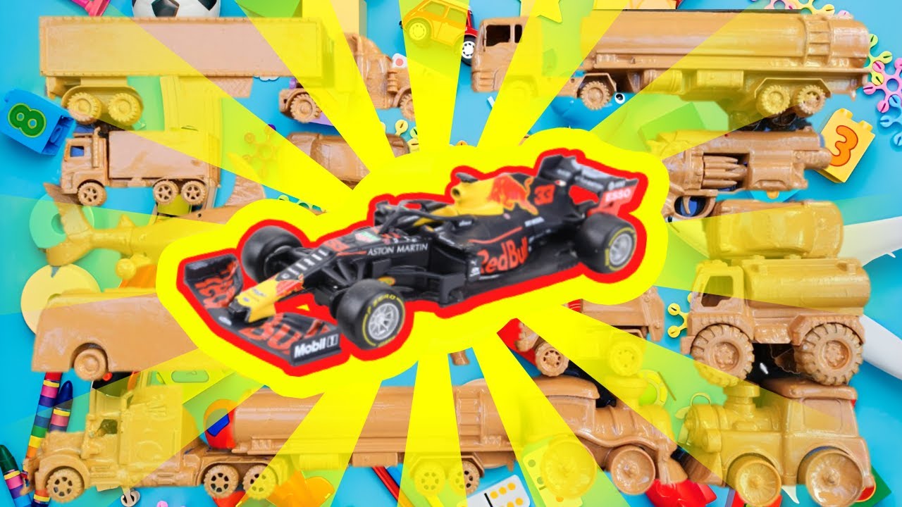 Membersihkan mobil mobilan, mobil balap, motor balap, mobil monster ...