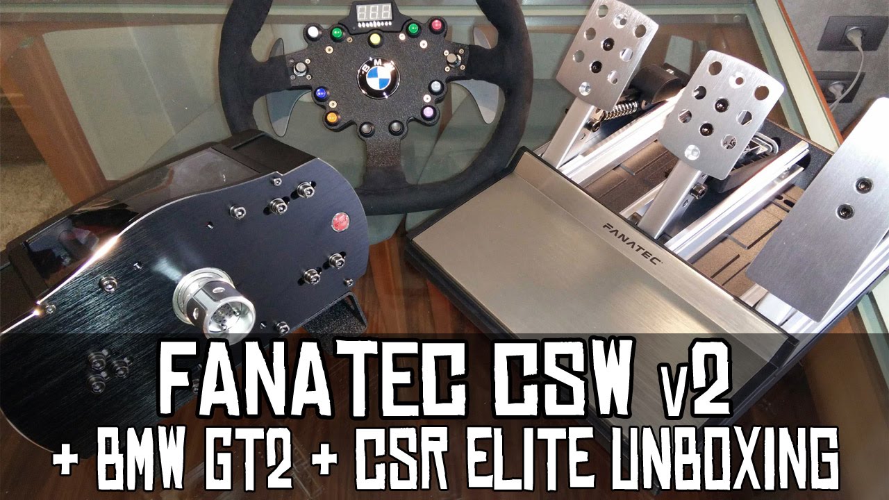 Fanatec CSW v2 + BMW GT2 Rim + Pedales CSR Elite || Unboxing - YouTube