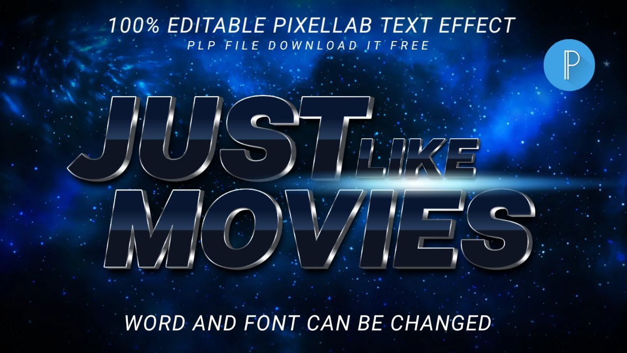 Just Like Movies Text Effect | free plp file download | text effect ...