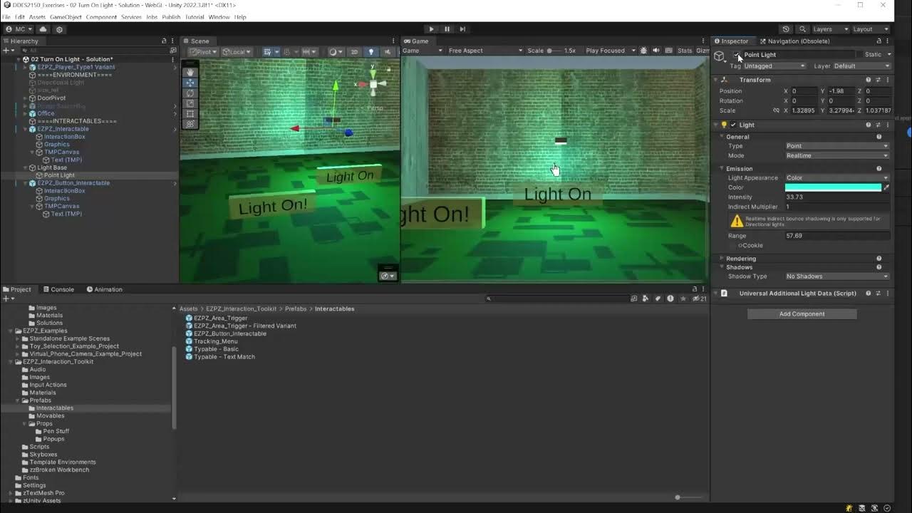 Light Switches And Buttons In Unity Ezpz Interaction Toolkit Youtube