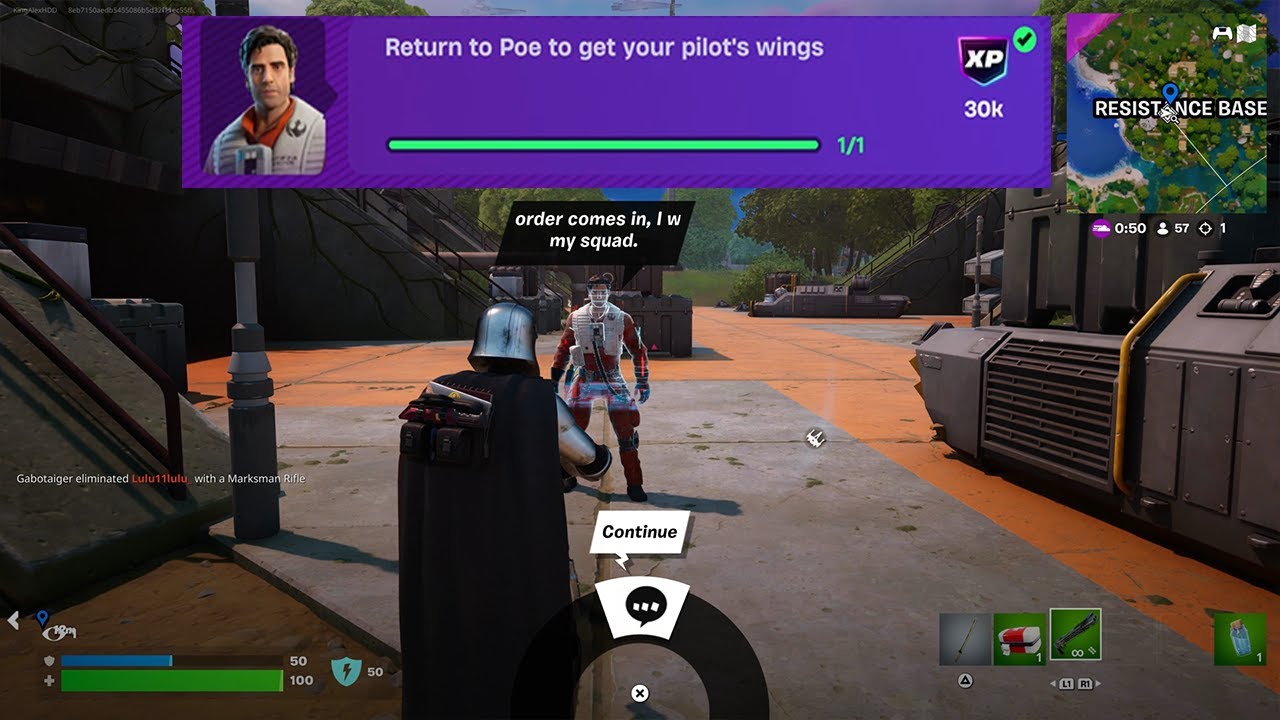 How to EASILY Return to Poe to get your pilot's wing in Fortnite ...