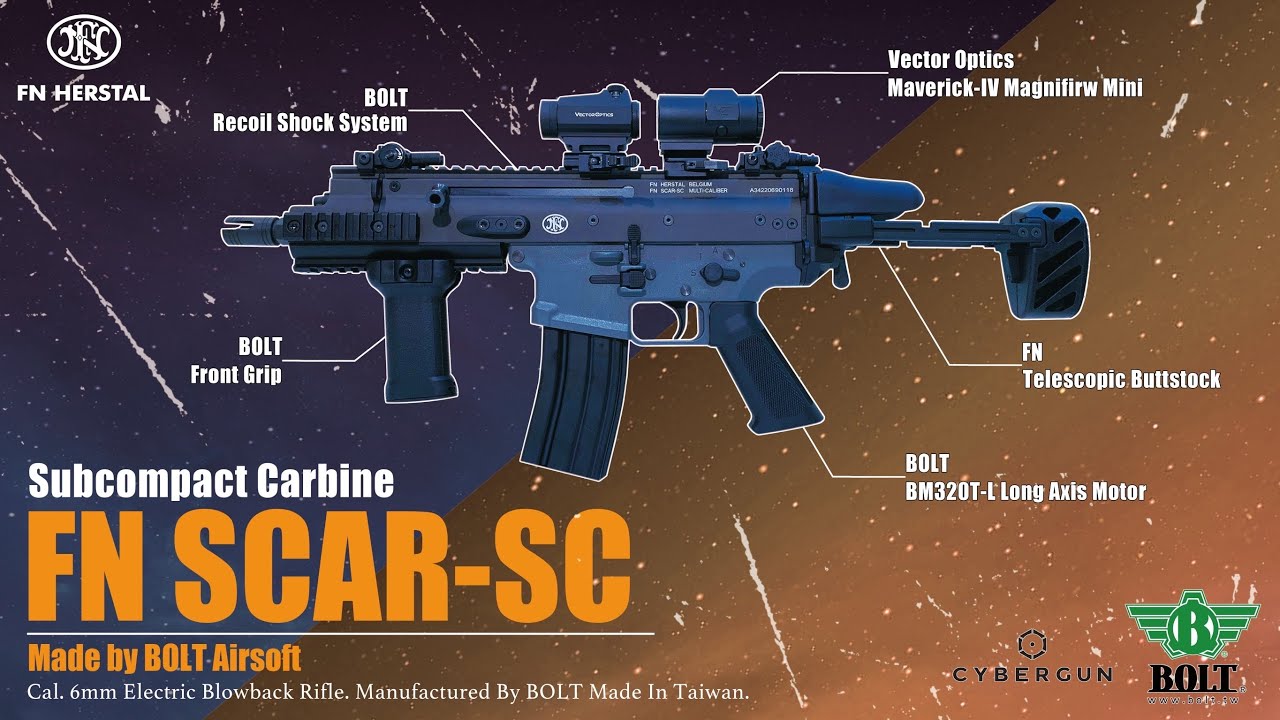 【Airsoft＃116】BOLT FN SCAR - SC EBB | FN SCAR - SC 緊湊型卡賓槍！ - YouTube
