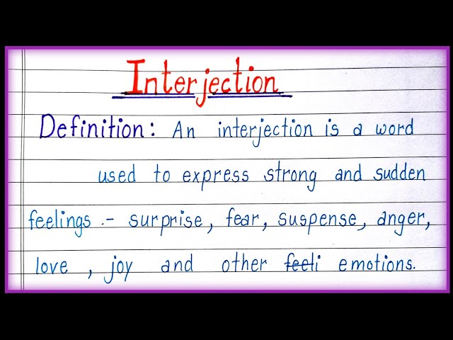 Interjection Definition Interjection Definition