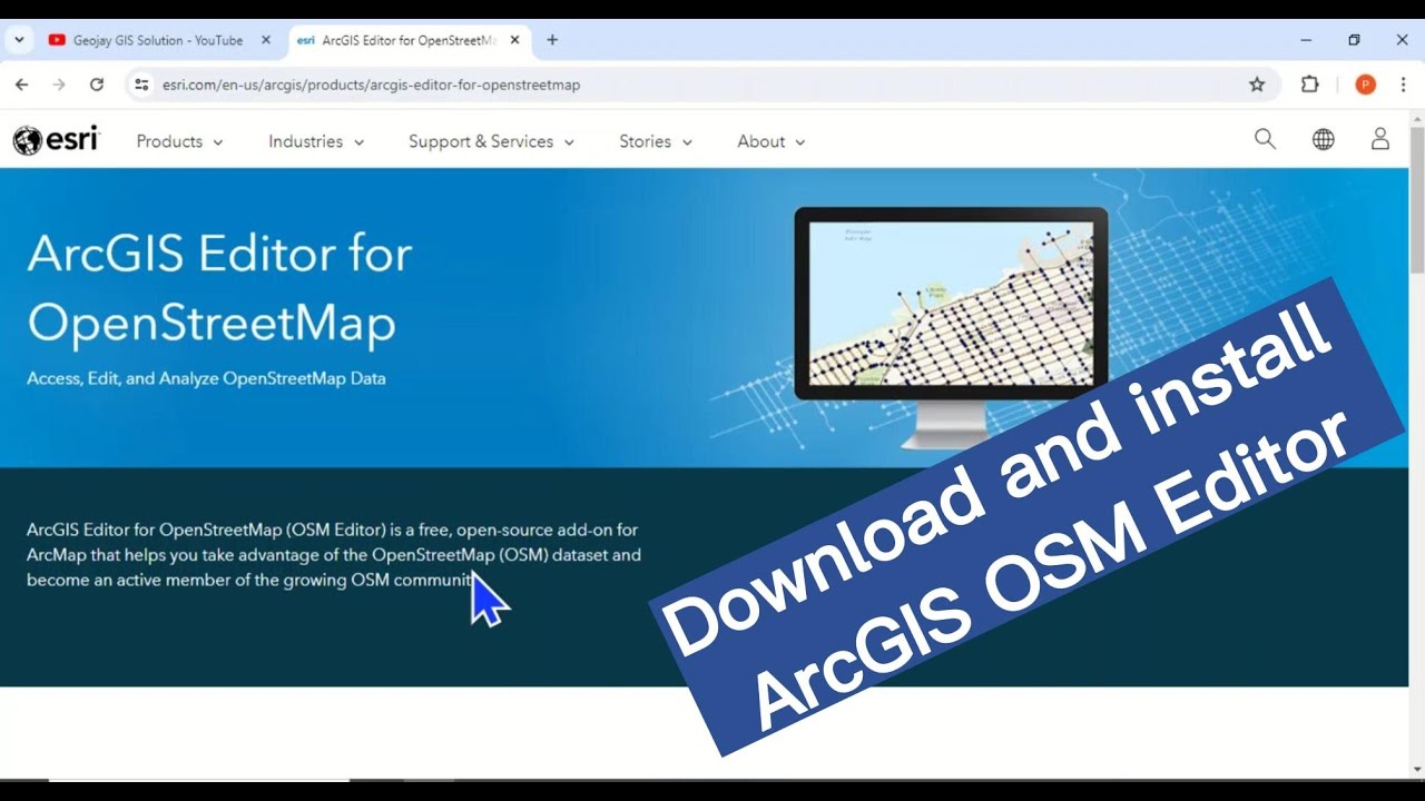 How to download and install ArcGIS Editor for Open Street Map - YouTube
