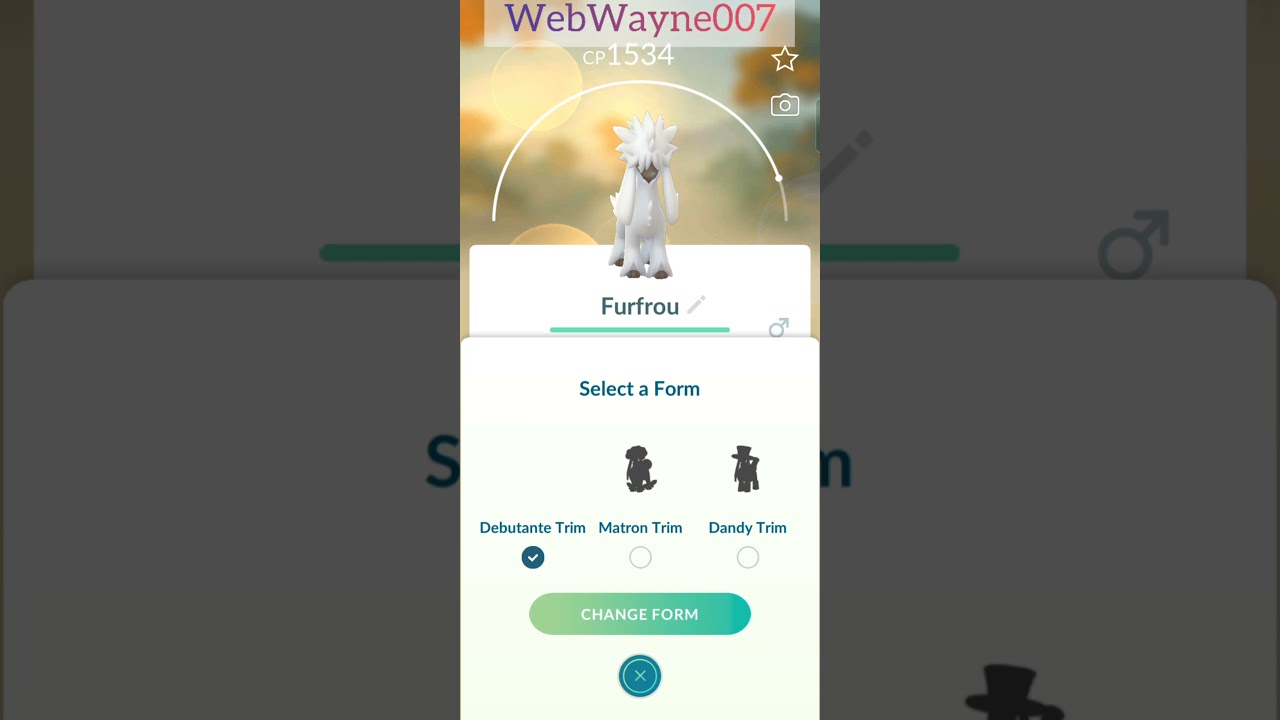 Furfrou Debut in Pokemon Go| Change Form| Debutante Trim Furfrou# ...