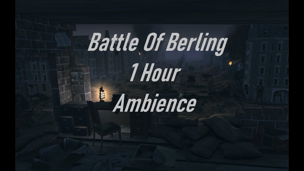 Battle Of Berlin | Ambience | WW2 | War Sound | Gun fights | Radio ...
