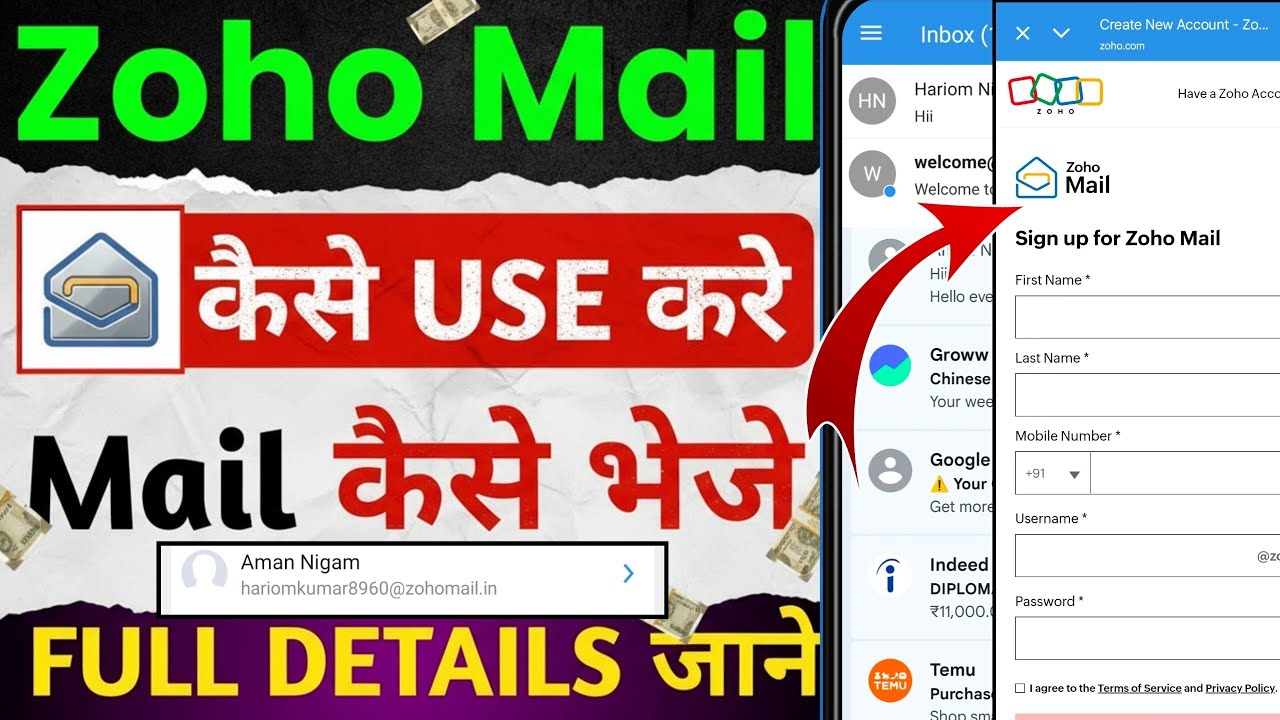Zoho Mail Kaise Use Kare | Zoho Mail Tutorial | Zoho Mail Se Mail Kaise ...