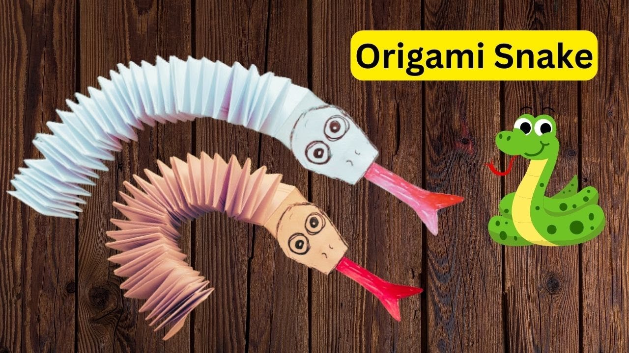 Origami Paper Snake || Moving Paper Toy || How To Make A Snake With ...
