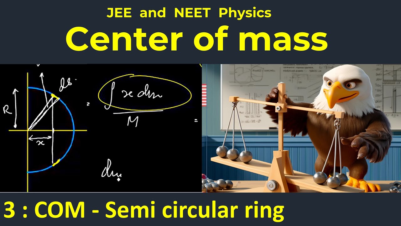 3. Center of mass of Semi circular ring | IIT JEE Physics - YouTube
