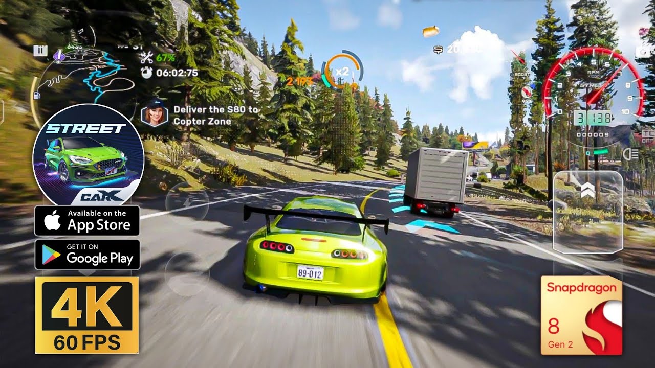 Carx Street 4k 60 fps maxed out graphics | Supra mk-4 gameplay on ...
