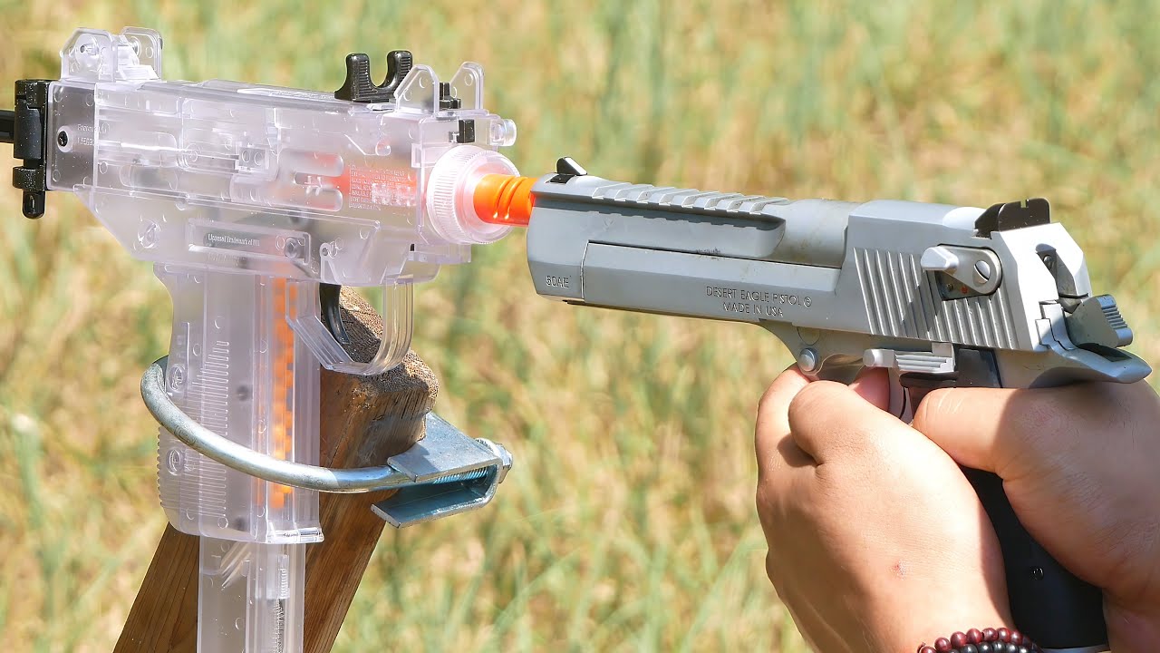 Firearms Destroying Plastic Replicas (Part 3) Super Slow Motion ...