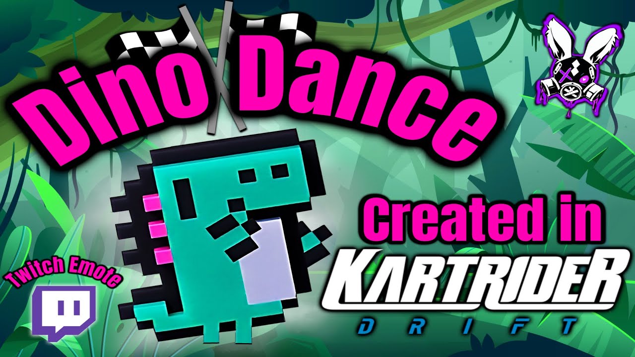 Dino Dance Decal Timelapse in Kartrider Drift Gameplay Twitch Emote ...